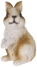 Zahradní figurka z polyresinu Rabbit 3, 13 cm, hnědá