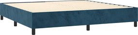 Box spring postel s matrací tmavě modrá 200x200 cm samet 3132583
