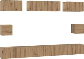 Sestava TV skříněk 8 ks Artisanový dub Kompozitní dřevo 3393296