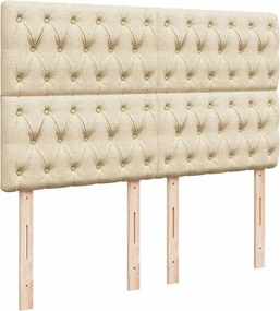 Box spring postel s matrací krémová 140x190 cm textil 3292063