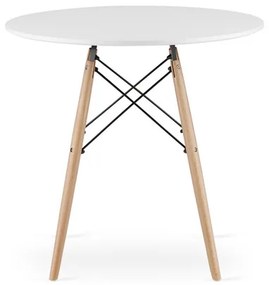 Jídelní stůl TODI 80 cm - buk/bílá