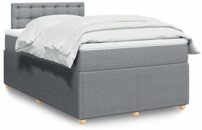 Box spring postel s matrací světle šedá 120x190 cm textil 3289709