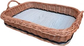 HRADIL Proutěný podnos s uchy KLASIK Rozměr:: d.50 x š.35 x v. 12 cm po ucho