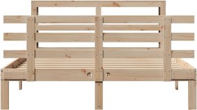 Rám postele s čelem 140 x 190 cm masivní borovice 3306104
