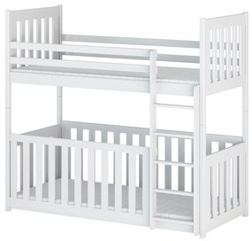 Dětská postel 80 cm Cristine (s roštem a úl. prostorem) (bílá). 1013369