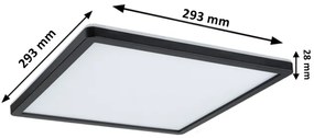 Paulmann 71001 Atria Shine, černé stropní LED svítidlo s korónou, 16W LED 3000K, 29x29cm