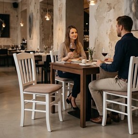 Stima Židle VENETA s čalouněným sedákem rustikál LUX černá 23