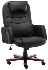 Kancelářská židle černá umělá kůže,  20376