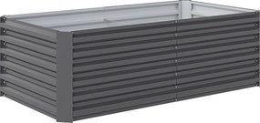 Outsunny pozinkovaný ocelový vyvýšený záhon 180 x 90 x 57,5 cm — hluboký květináč s výztužnými tyčemi a otevřeným dnem, odolný proti povětrnostním vl…