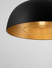LED černo-zlatý moderní lustr Sqube