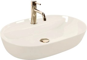 Rea Aura, umyvadlo na desku 610x410x130, ecru lesklá, REA-U4589
