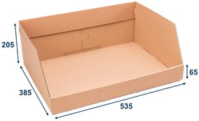 Úložné boxy na oblečení, organizéry do skříně EKO KARTON 55x40x21 - zkosený