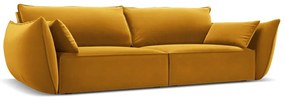Sametová pohovka v hořčicové barvě 208 cm Vanda – Mazzini Sofas