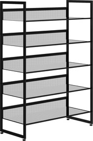 HOMCOM Stojan na boty, pětiúrovňový stojan na boty, stojan na boty pro max. 15 párů bot, organizér na boty s madlem, ocel, 72 cm x 30 cm x 102 cm| Ao…