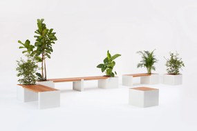 Venkovní stolička WOODGREEN, více variant - Hobby Flower Barva: granátová/přírodní dřevo