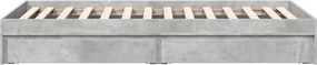 Rám postele se zásuvkami betonově šedý 100 x 200 cm kompozit 3280674