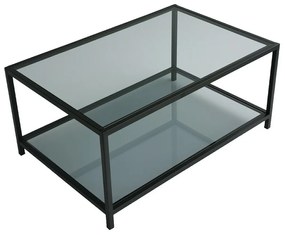 Konferenční stolek Astro Black s tmavým sklem