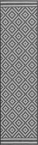 Černý  koberec Granton Diamond Mono Rozměry: 200x290 cm