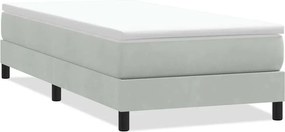 Postel Box Spring bez matrace světle šedá 90x210 cm samet 3315807