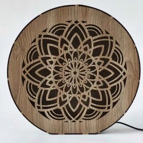 Dřevěná LED lampa Mandala se stmíváním | Stolní svítidlo| SENTOP LED0608