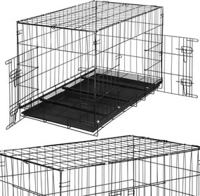 Klec pro psa 100x60x70 cm, kovová SPRINGOS PA1016