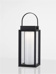 NV 9002862 Venkovní stolní lampa VERHAAL černý hliník a čiré sklo LED 2W 3000K 3,7V 360st. IP54 solární / USB kabel / vypínač na těle - NOVA LUCE