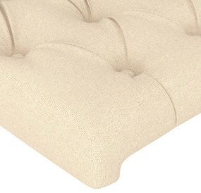 Čelo Postele Typu Ušák Krémové Textil Krémová - 103 x 16 x 78/88 cm