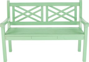 Dřevěná zahradní lavička, neo mint, 124 cm, FABLA
