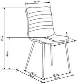 Halmar Jídelní židle K251, šedá