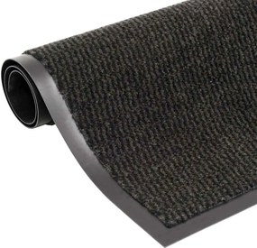 Protiprachové obdélníkové rohožky 2 ks všívané 60 x 90 cm černé 3051606