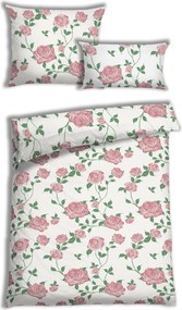 Florella Povlečení Rose Rosé Rozměr: 70x90 + 140x200 cm (zdarma povlak 40x80 cm)