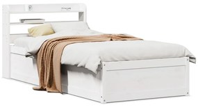 Rám postele s čelem bílý 75 x 190 cm masivní borovice 3307108