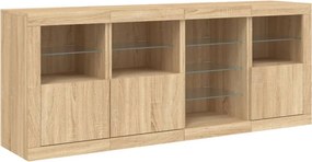 Příborník s LED osvětlením dub sonoma 164 x 37 x 67 cm 3209053