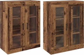 Nástěnné skříňky 2 ks Staré dřevo 69,5 x 34 x 90 cm 3394584