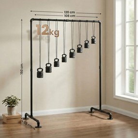 Stojan na oblečení Jersey 55x120x150 – černá