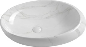 Sapho Sapho, DALMA keramické umyvadlo 68x16,5x44 cm, carrara, MM317