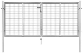 vidaXL Marketos Zahradní branka pozinkovaná ocel 300 x 100 cm stříbrná