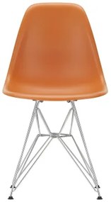 Eames Plastic Chair DSR chrom rezavá bílé na tvrdou podlahu Vitra