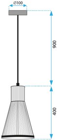Toolight Toolight, stropní svítidlo 1xE27 APP1271-1CP, přírodní hnědá, OSW-02403