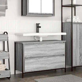 Koupelnová Skříňka S Umyvadlem A Zásuvkami Grey Sonoma