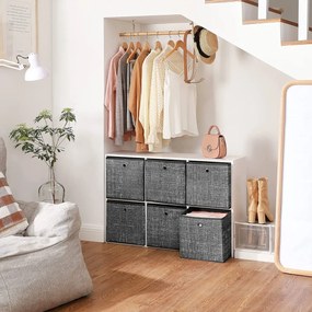 Úložné boxy Fora šedé - 6 kusů
