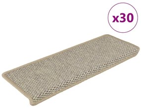 Samolepicí rohože na schody Sisal-Look 30 ks 65x21x4 cm světle zelená 3365887
