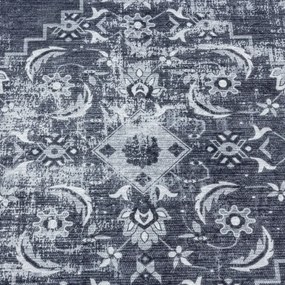 Ayyildiz, Kusový koberec Fiesta 4301 black, 80x250, černobílá, chodba / předsíň