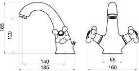 FERRO - Umyvadlová baterie ANTICA bronz