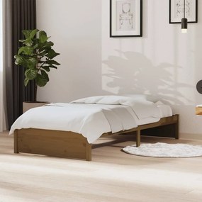 vidaXL Rám postele medově hnědý masivní dřevo 90 x 190 cm jednolůžko