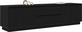 TV skříňka s LED osvětlením černý dub 193,5x41x50 cm 3328436