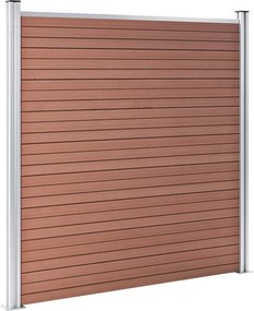 Zahradní plot WPC 526 x 186 cm hnědý 3053208