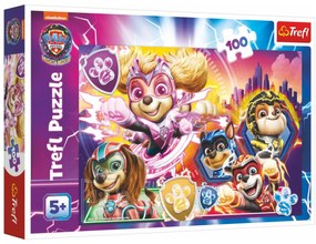 Trefl Puzzle Seznamte se s mocnými štěňaty Paw Patrol/Tlapková patrola 100 dílků 41x27,5cm v krab. 29x19cm
