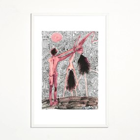 Marascaud | Chytil druhou múzu Rám: Černý, Velikost: 30 x 20 cm