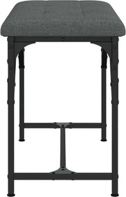 vidaXL Jídelní lavice 62 x 32 x 45 cm ocel a textil [835217] Barva: Tmavě šedá